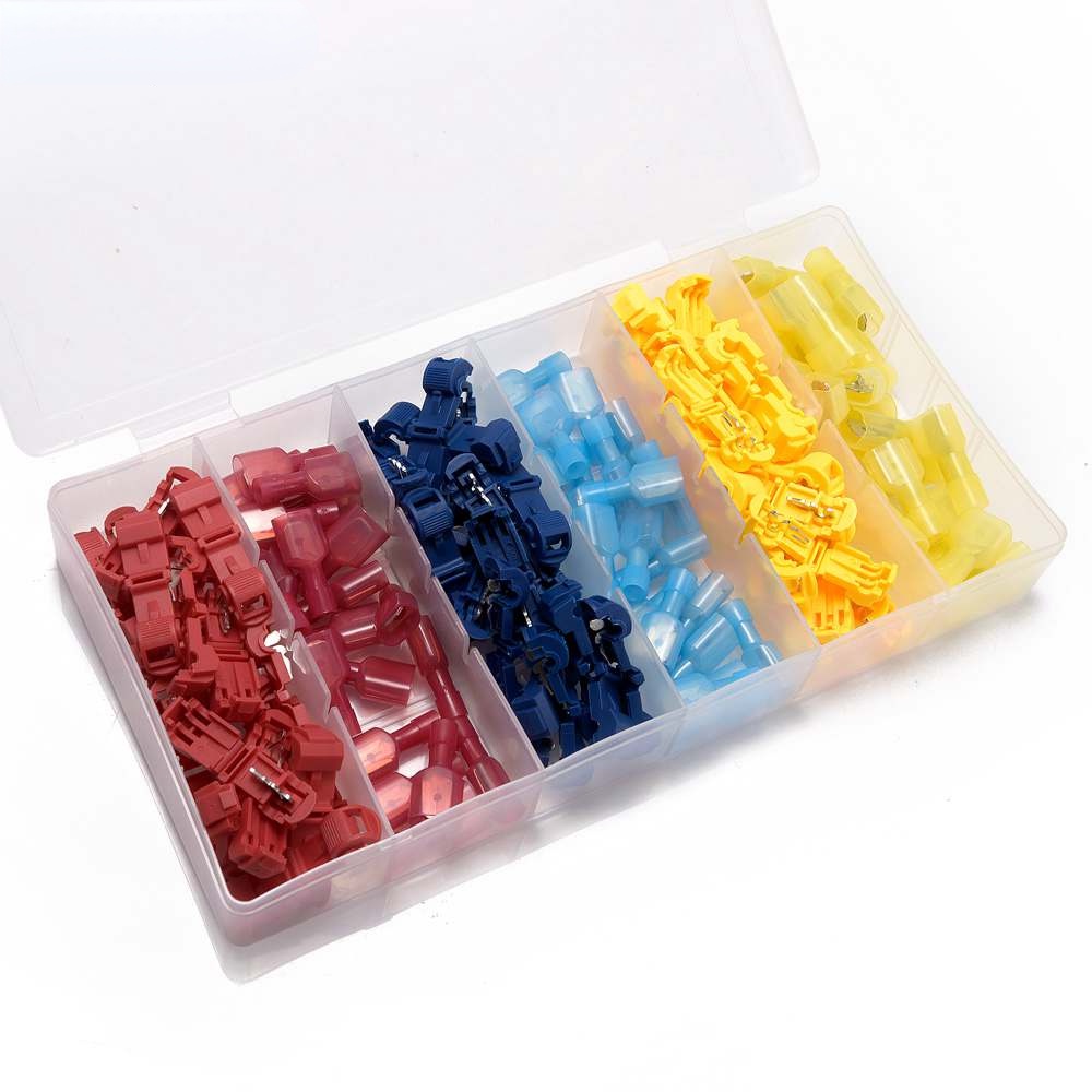 120pcs T-Taps/Male Insulated Wire Terminal Connectors Car Alarm ...