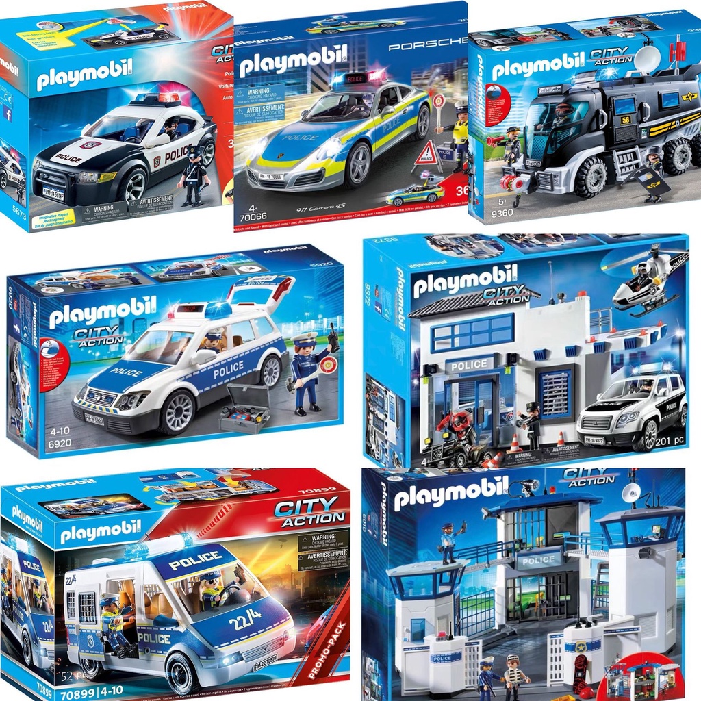 Germany Imported Mobi World Playmobil Sound and Light Police Car Police ...