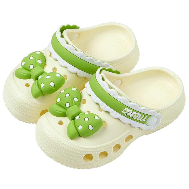 Cheerful Mario crocs for baby girl Eva soft sole Super lightweight bow ...