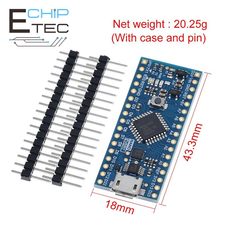 1PCS New Nano Controller Board Compatible for Arduino Nano Every Atmega4808 Upgraded Atmega328 ...