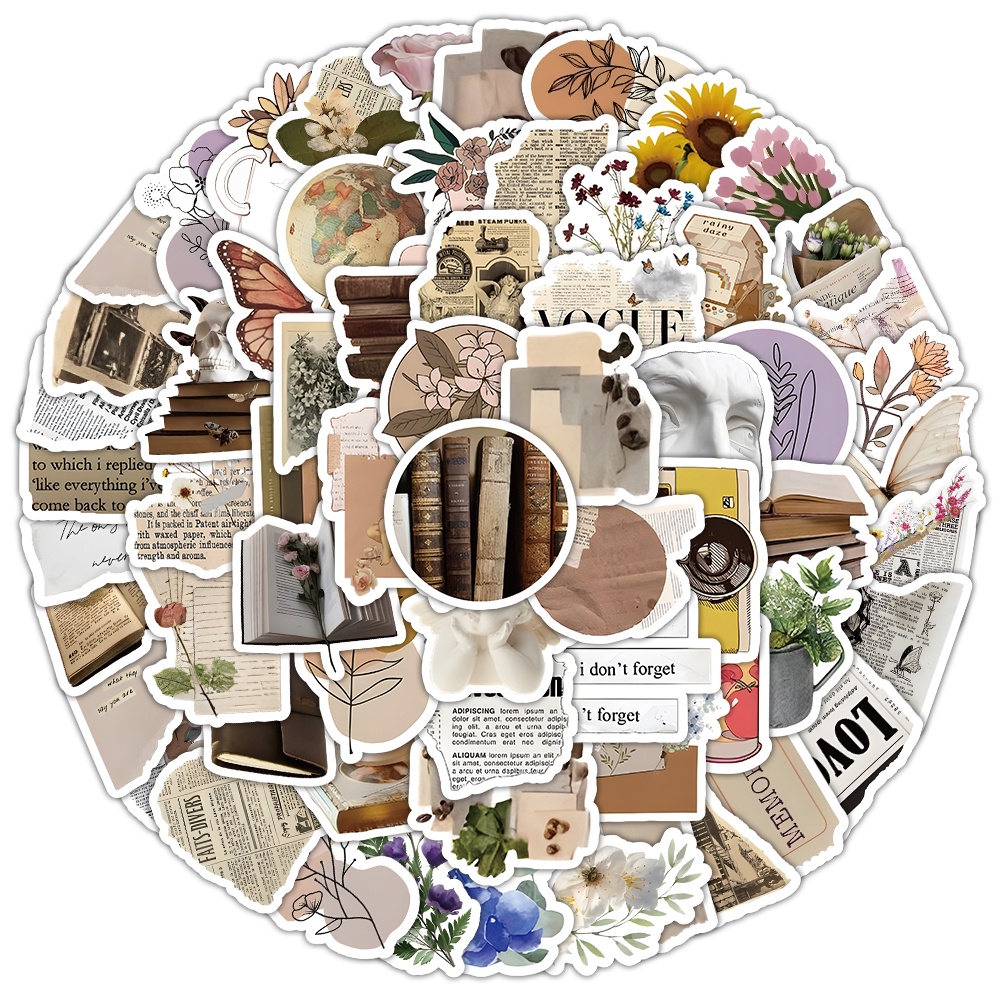 100PCS Retro and Dilapidated Artistic Atmosphere Graffiti Stickers for ...