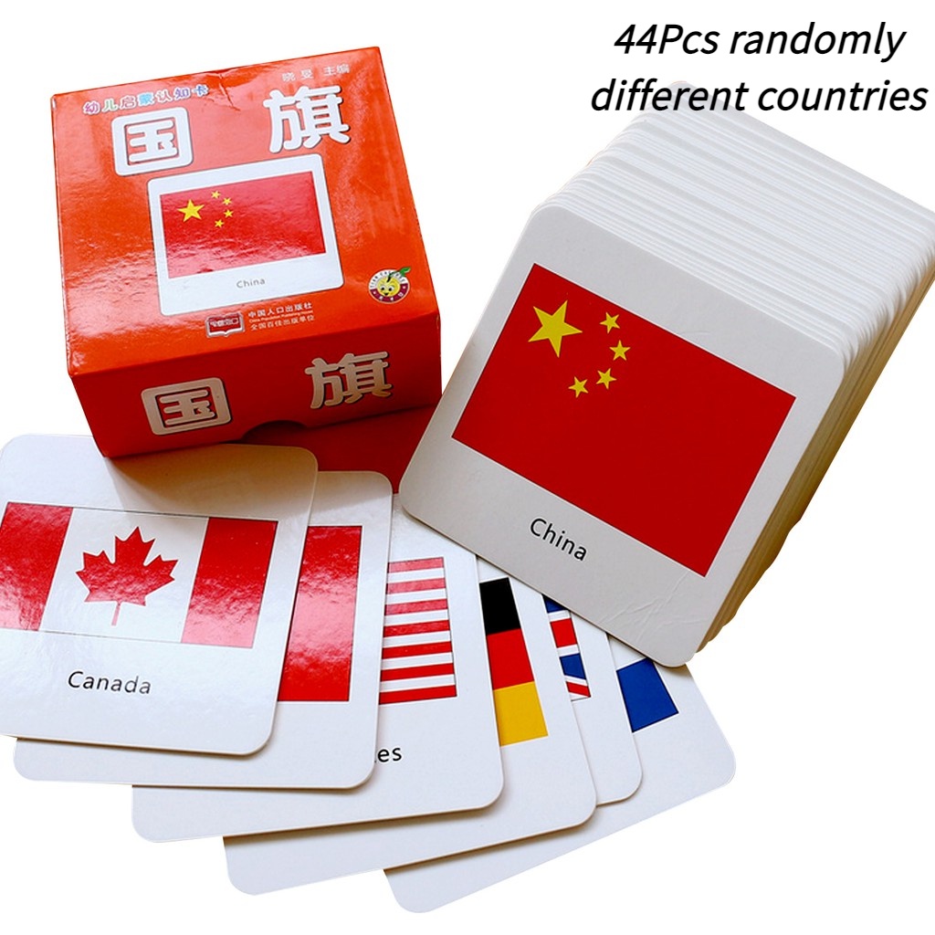 Country Flag Flash Card Japan Korea Malaysia Singapore Thailand Myanmar ...