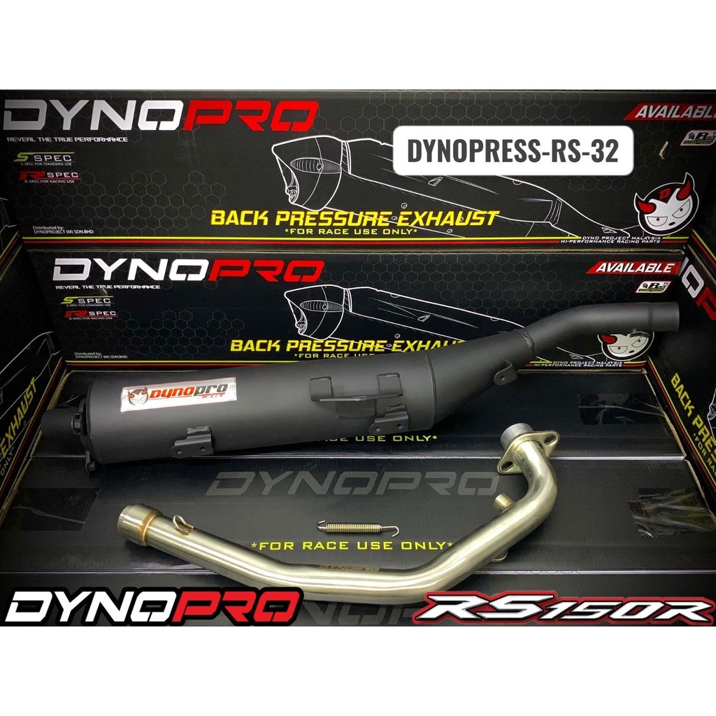 RS150 Y15ZR 32MM DYNOPRO EXHAUST BACK PRESSURE Dyno pRo Ekzos muffler ...