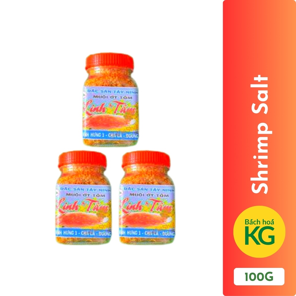 Chili Shrimp Salt 100gr - Muối Ớt Tôm Linh Tâm 1 Hủ (Muoi Ot Tom Linh ...