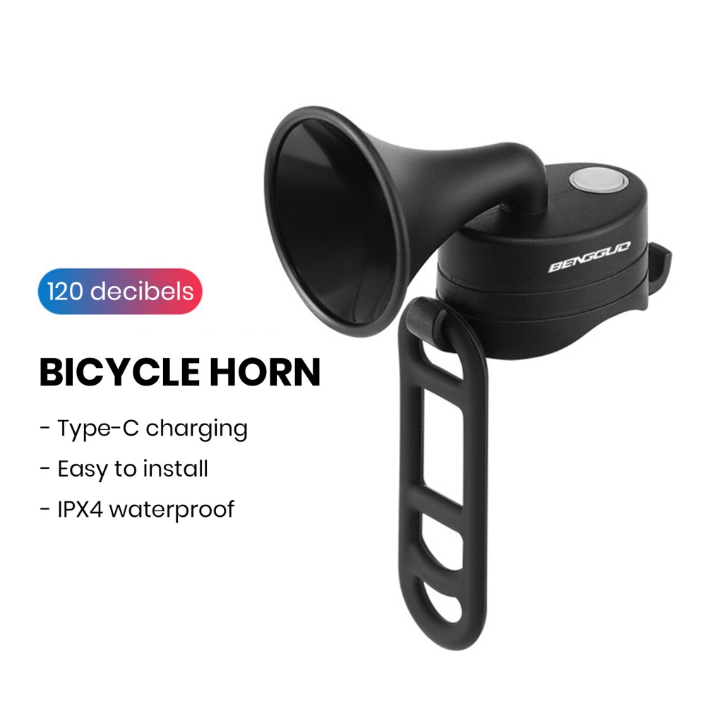 Electric Bike Horn Bicycle Bell Waterproof Rechargeable Electric Bike ...