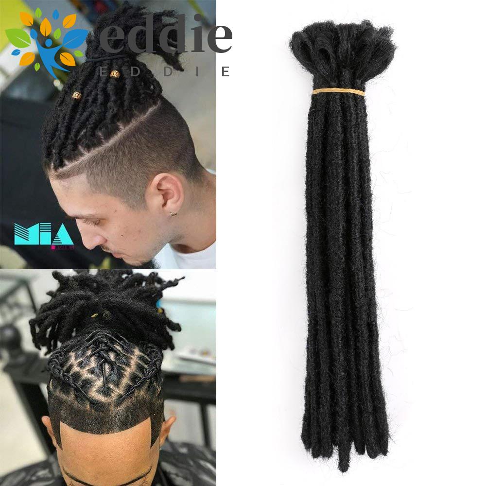 26EDIE 1 Pcs Handmade Dreadlock Grey Curly DIY Synthetic Hair Braids ...