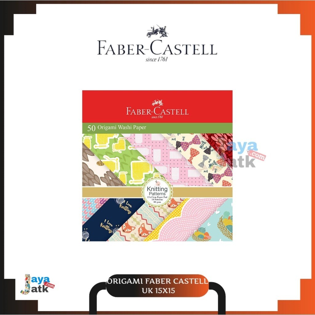 Origami Washi Paper Motif 15x15 50 Sheets - Faber Castell | Shopee ...