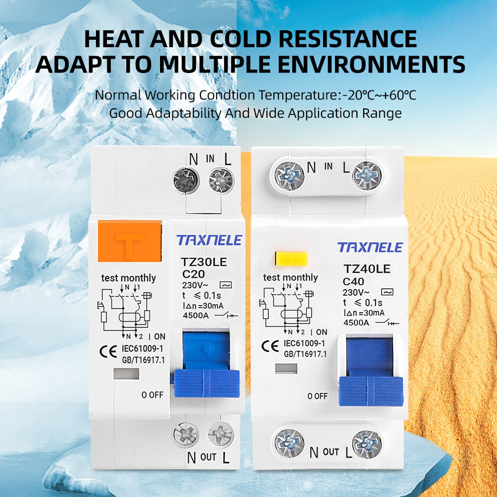DPNL 230V 1P+N Residual current Leakage Circuit breaker short current ...