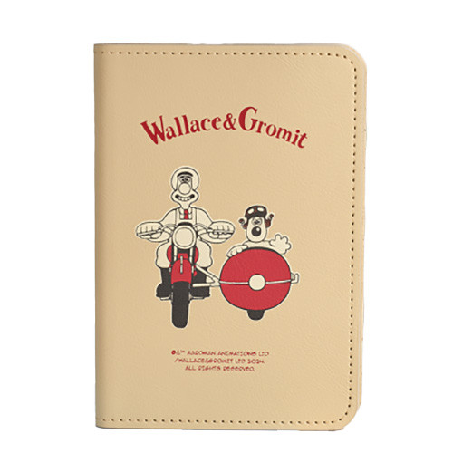(T) Wallce Gromit PU Motorbike Passport Case Luggage Carrier Travel ...