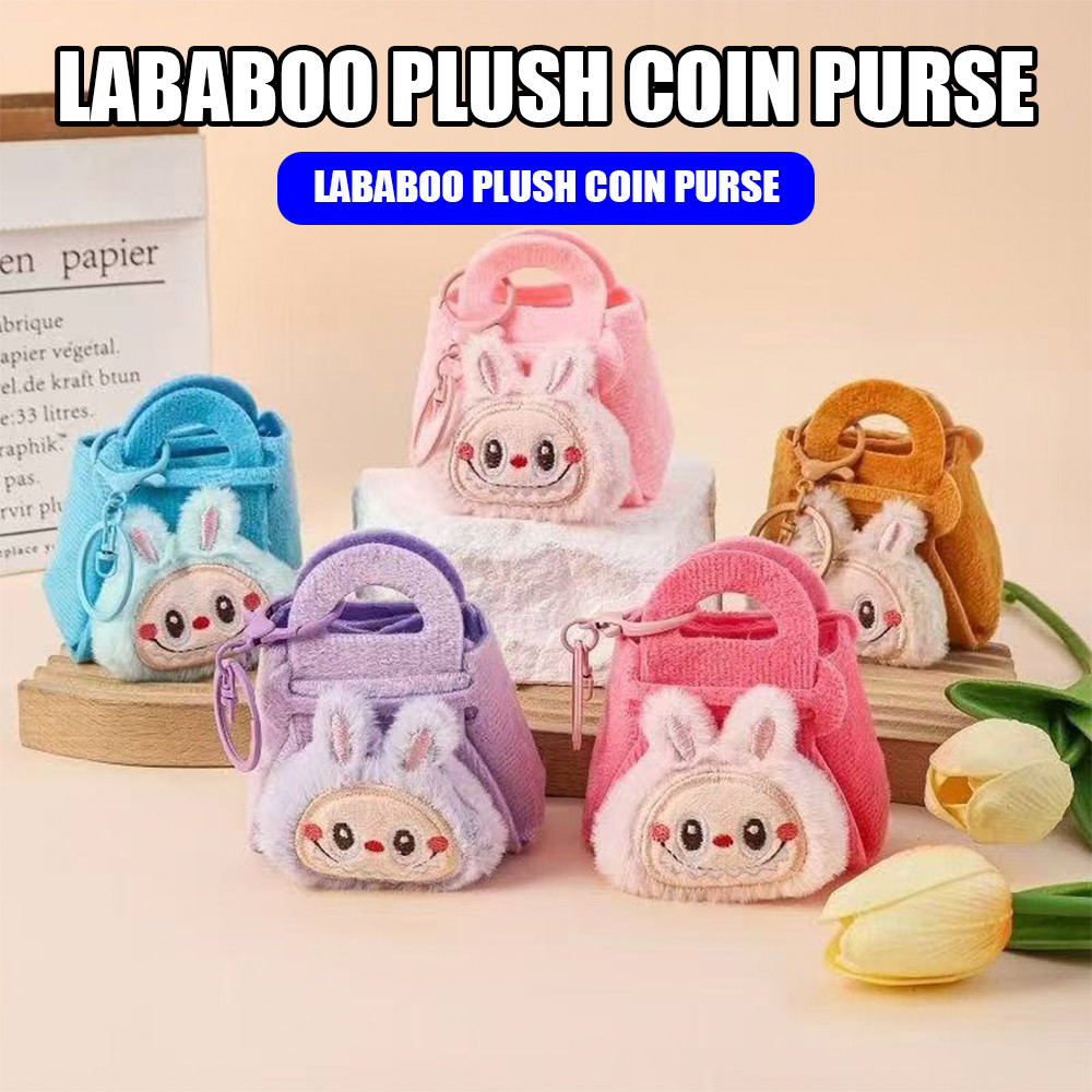 Cute Labubu Mini Coin Purse Keychain Cute Ornament Pendant New Doll ...