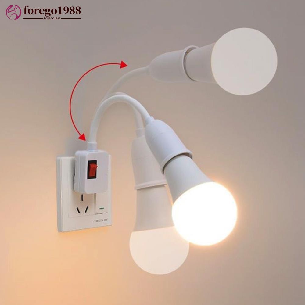 FOREGO1988 EU/US Direct Plug-in Lamp Base E27 Rotary Lamp Socket Bulb ...