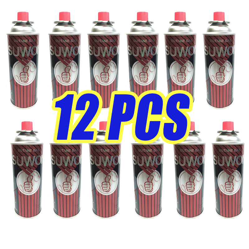 BUTANE GAS SUWAN 12 pcs Safe Butane Gas for Portable Gas Stove 220g ...