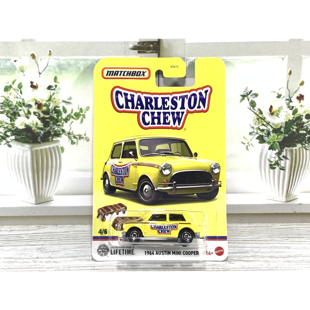 Matchbox 1964 AUSTIN MINI COOPER CHARLESTON CHEW CARD YELLOW CANDY ...