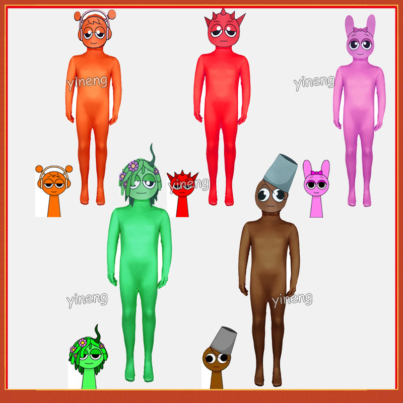 Costume for Kids Sprunki Incredibox Cosplay Costumes Kid Monster Horror ...