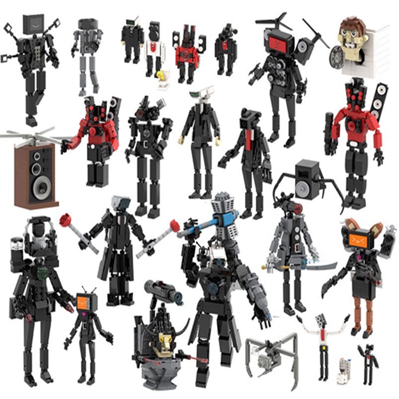 Skibidi Toilet Building Blocks The Audio Man and Camera Man Toys for ...