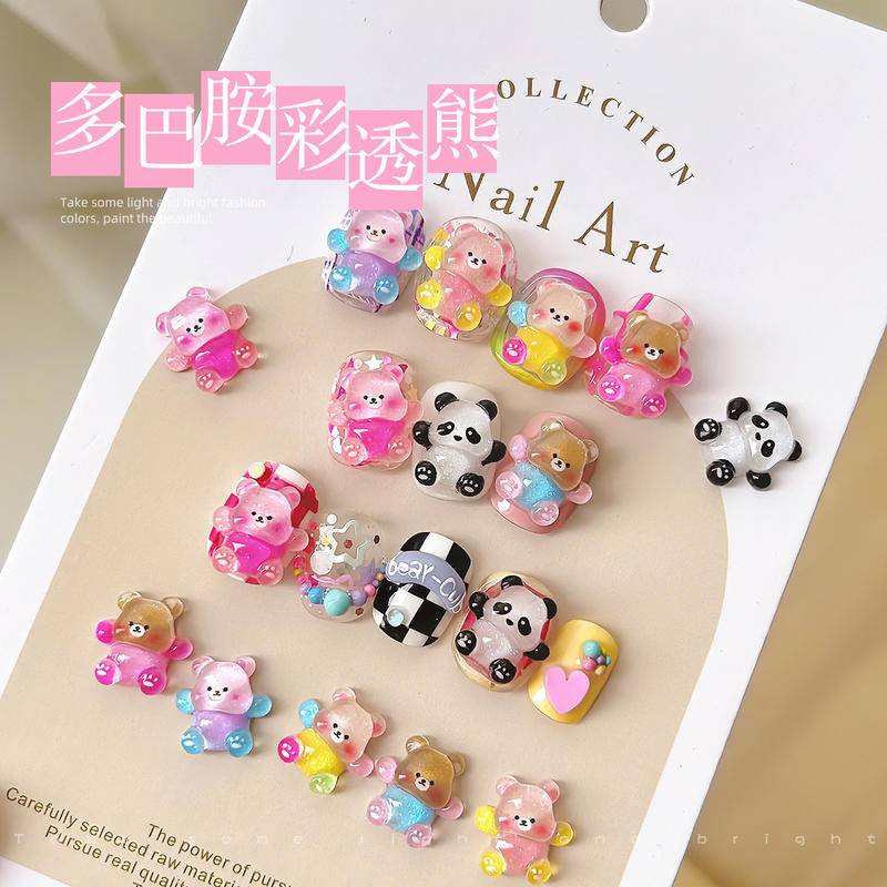 Manicure Accessories Diamond Dull Cute Dopamine Gummy Transparent Color ...