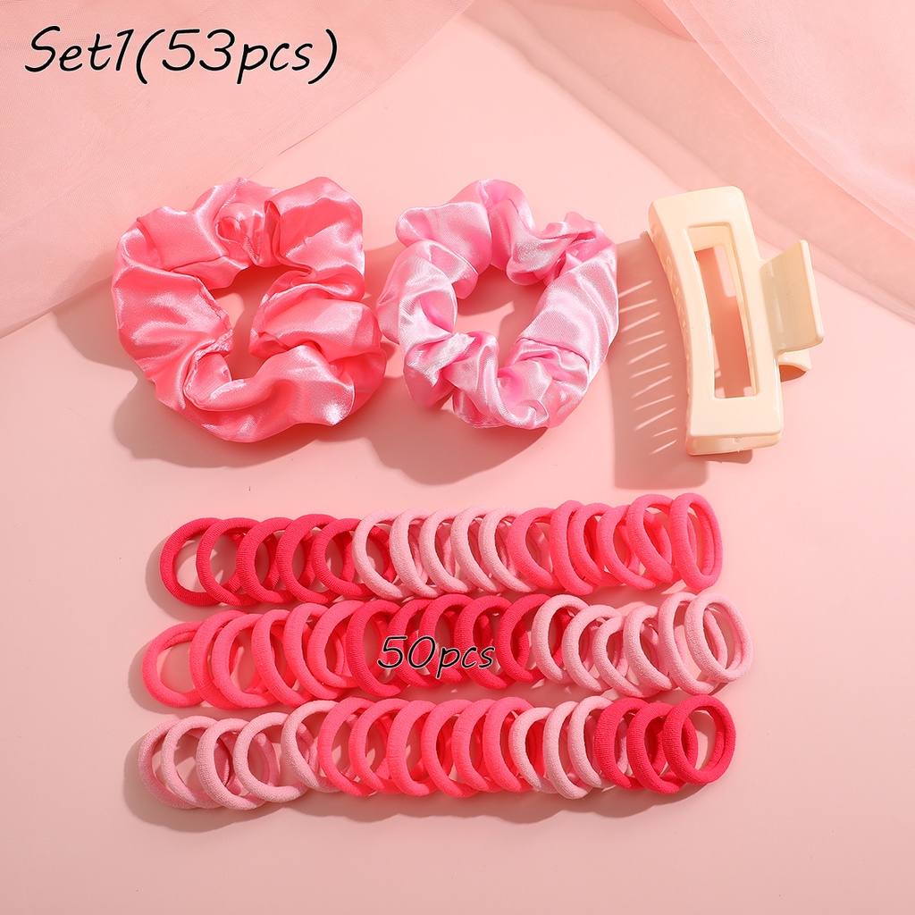 Pink Claw Hair Clip Scrunchie Flower Elastic Hair Ties Hairpin Hair Acc ...