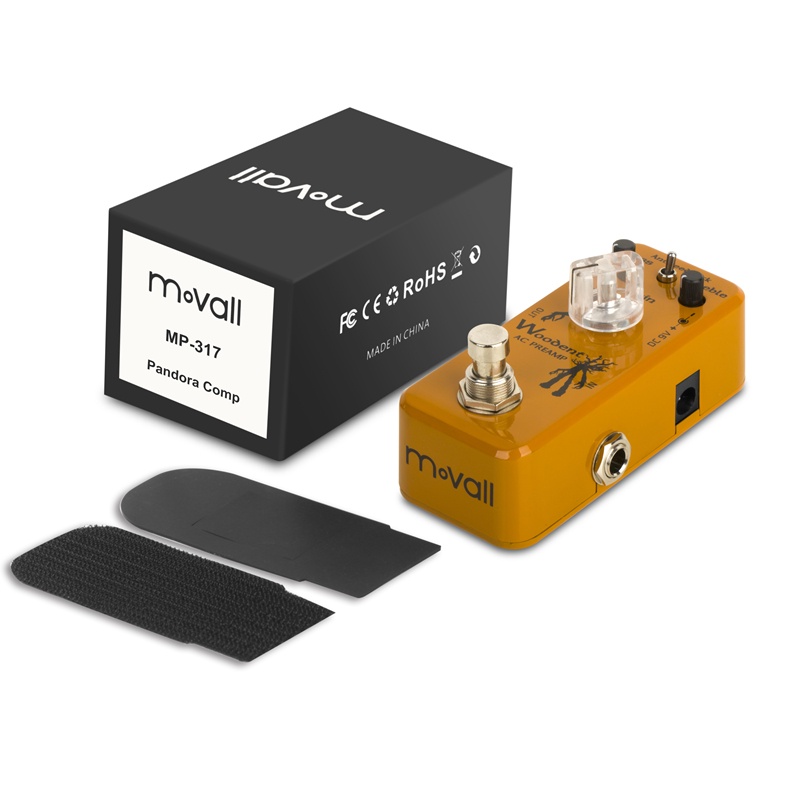 Movall MP-318 Woodent AC Preamp Acoustic Guitar Effect Pedal True ...