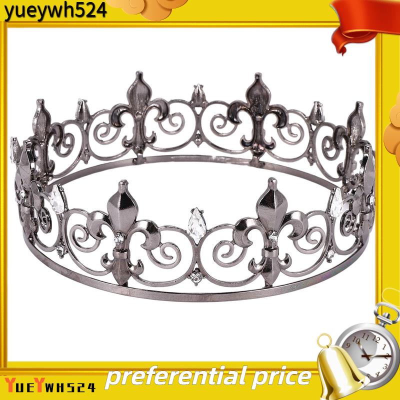 【yueywh524】Gothic Full King Crown - Metal Crowns and Tiaras for Men ...