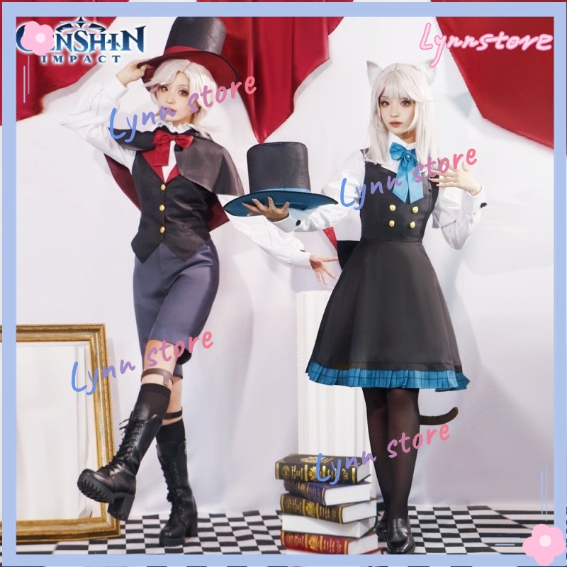 Genshin Impact Lyney Lynette Cosplay Costume Childhood Lynette Lyney ...