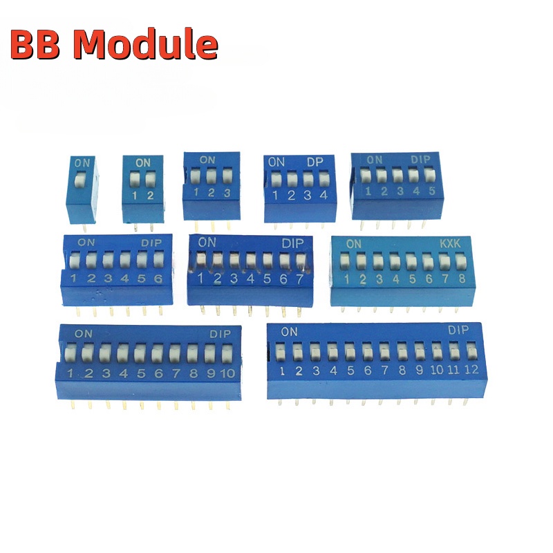 10pcs Slide Type Switch Module 1 2 3 4 5 6 7 8 10 12 PIN Bit 2.54mm ...