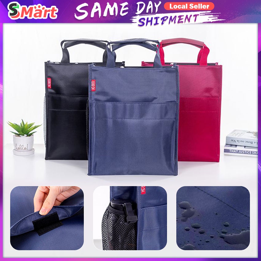 File Storage Bag Large Capacity Business Handbag A4 Document Canvas ...