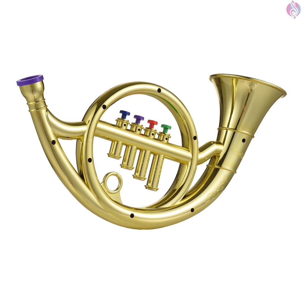 French Horn with 4 Colored Coded Keys Kids Musical Wind Instruments Eco ...