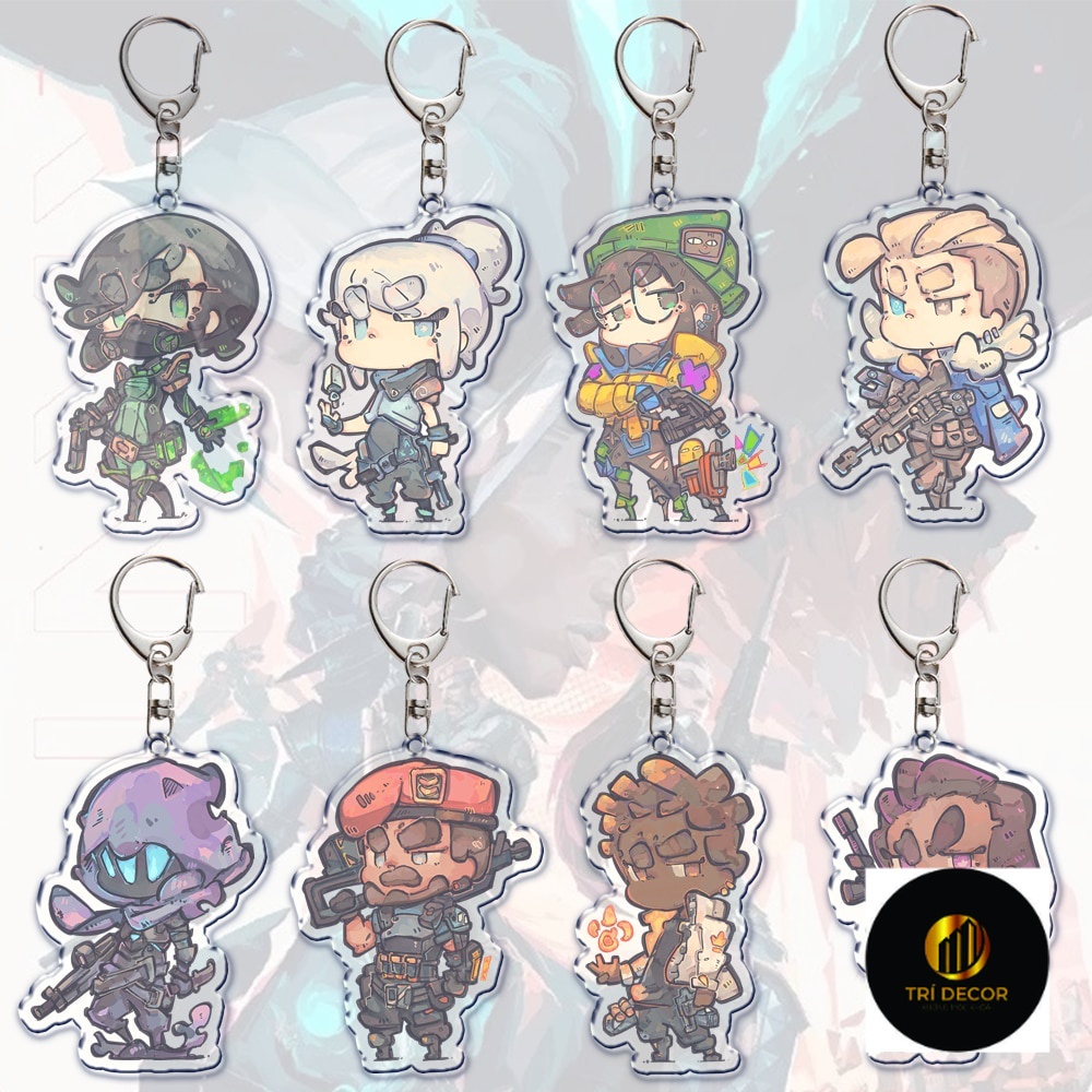 Valorant Keychain Game Keychain Sage Killjoy Jett Cypher Breach Omen ...