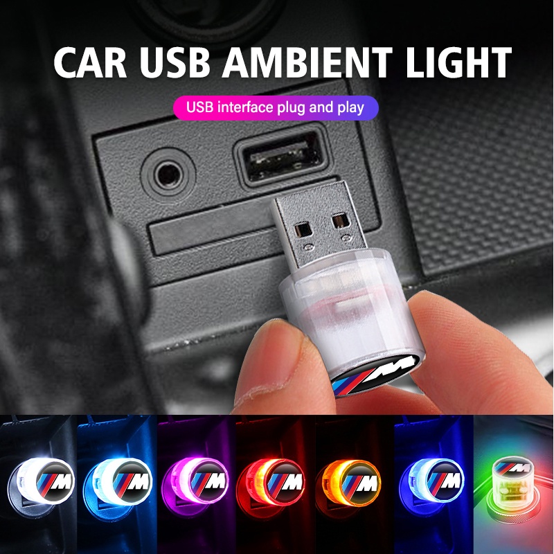 Car Ambient Light Mini USB Wireless LED Modeling Light Neon Interior ...