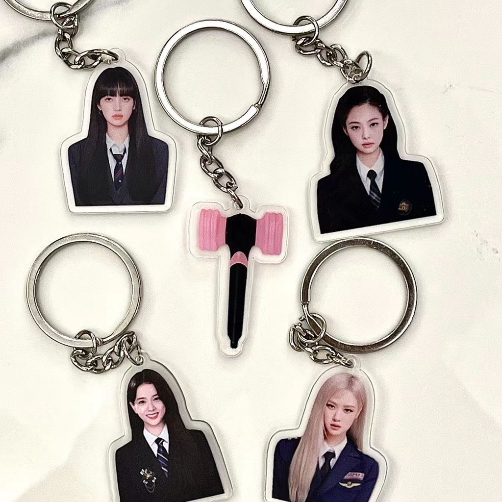 Kpop Idol JISOO JENNIE ROSÉ LISA Acrylic Key Ring Double Sided Printing ...