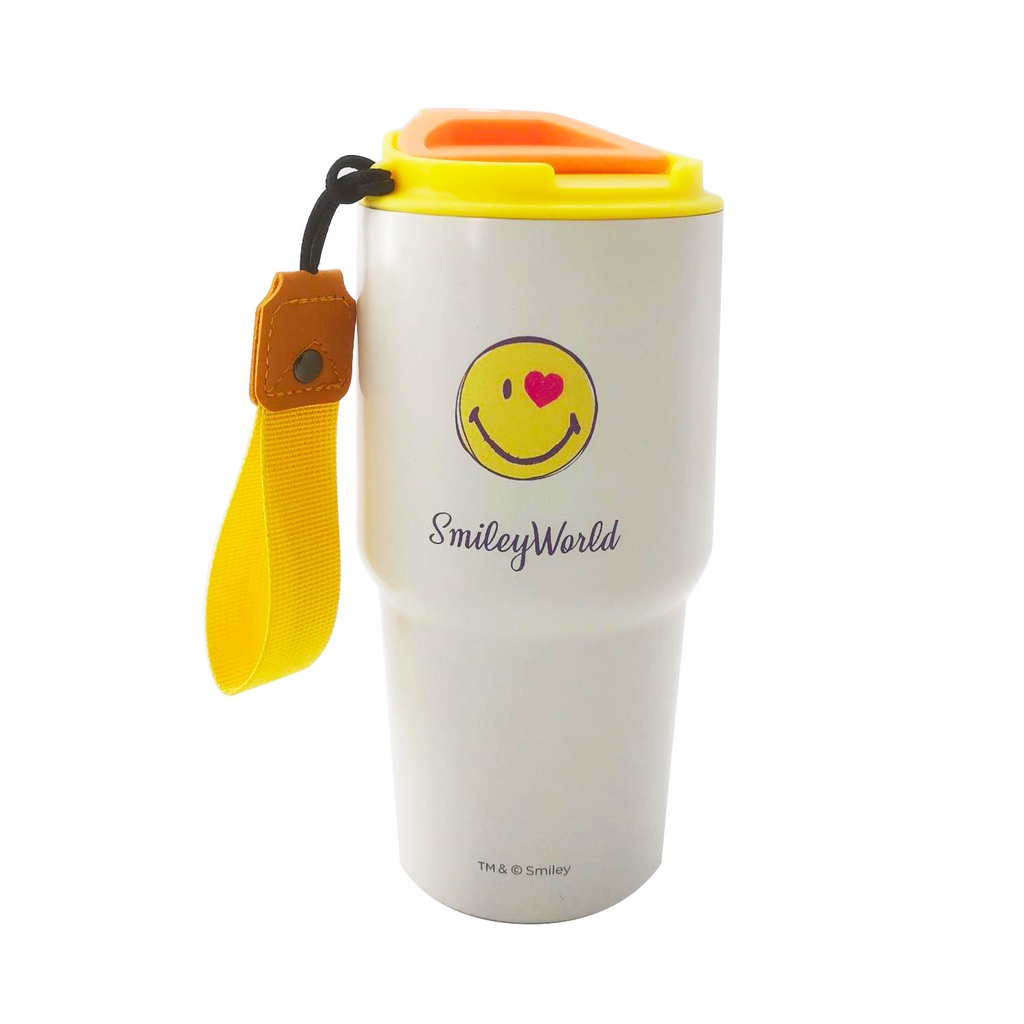 MINISO Smiley World Collection Stainless Steel Bottle with Strap (500mL ...