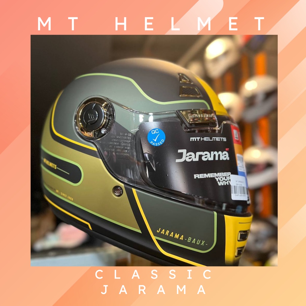 MT Jarama 3810m C Baux B6 Matte Green fullface classic helmet ...