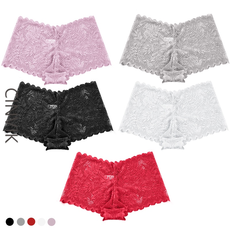 Cinvik Sexy Lace Panties Women Underwear S Xl Floral Panties Low Rise