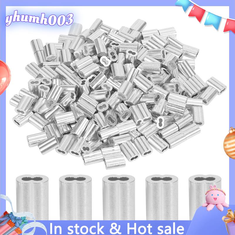 [yhumh003]200PCS 1/16 Inch Cable Ferrule Set Aluminum Alloy Crimping ...