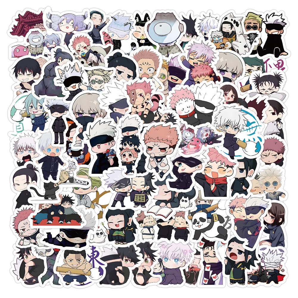 100PCS Cartoon Cute Q-version Anime Jujutsu Kaisen Satoru Gojo Graffiti ...