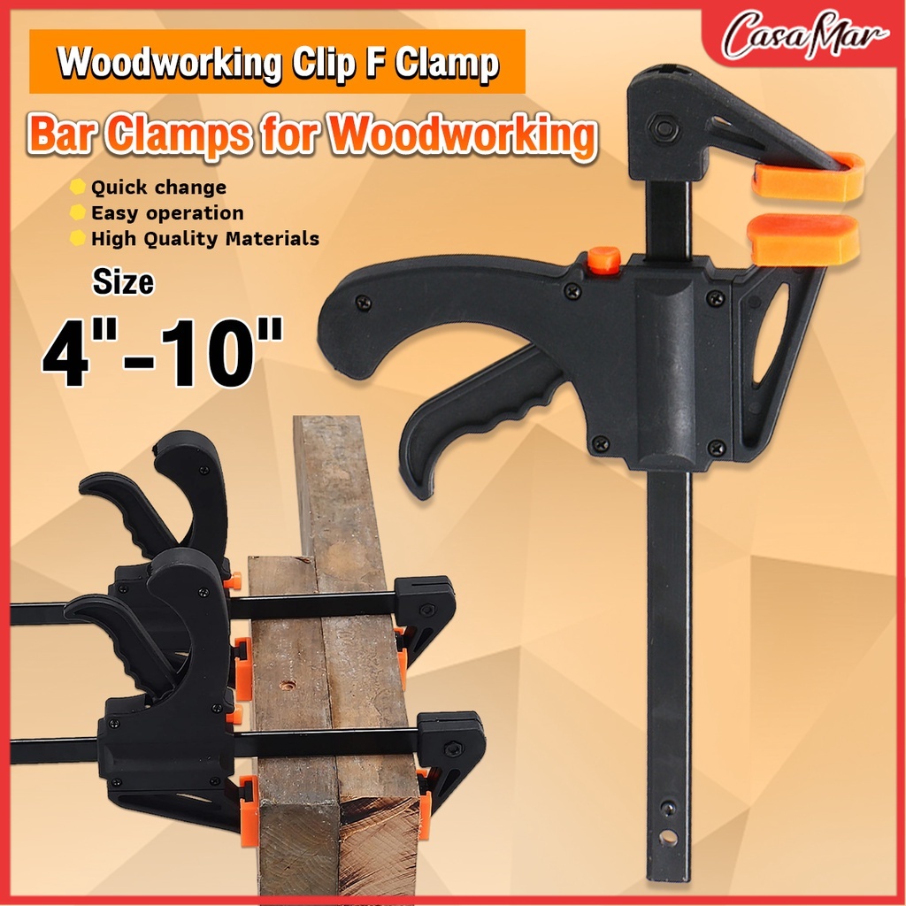 C.M. 4/6/8/10/12 inch Plastic F Clamp Bar Clamps for Woodworking ...