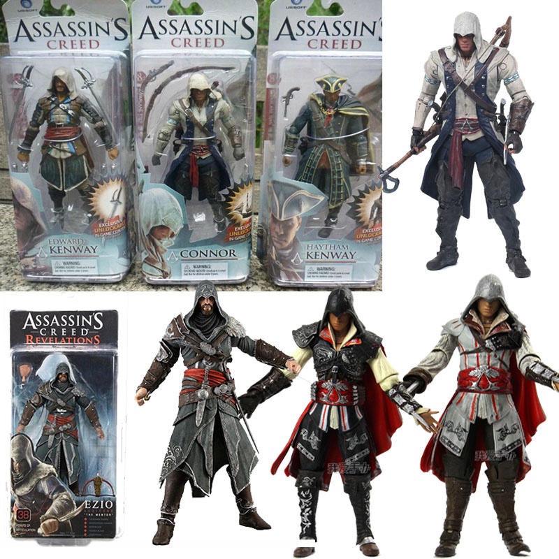 NECA Assassin's Creed EZIO Edward Connor Altair Action Figure Movable ...