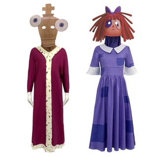 The Amazing Digital Circus Costume Pomni Cosplay Cartoon Costumes Clown ...