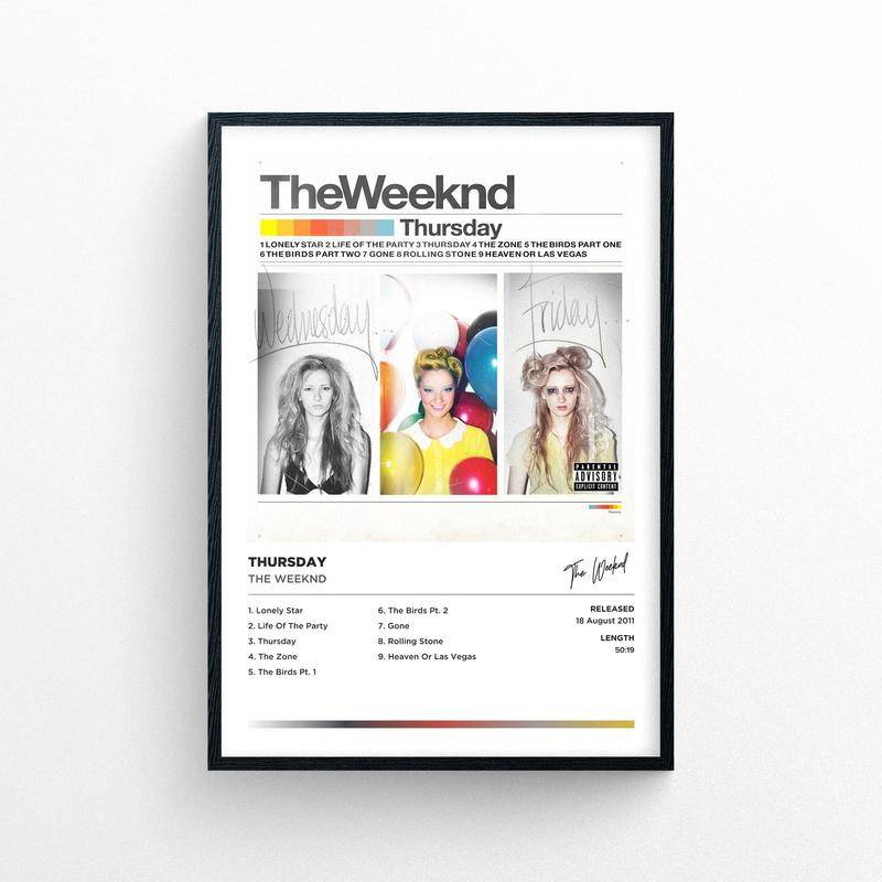 The Weeknd - Thursday Unframed Poster Print | Polaroid Style | Album ...