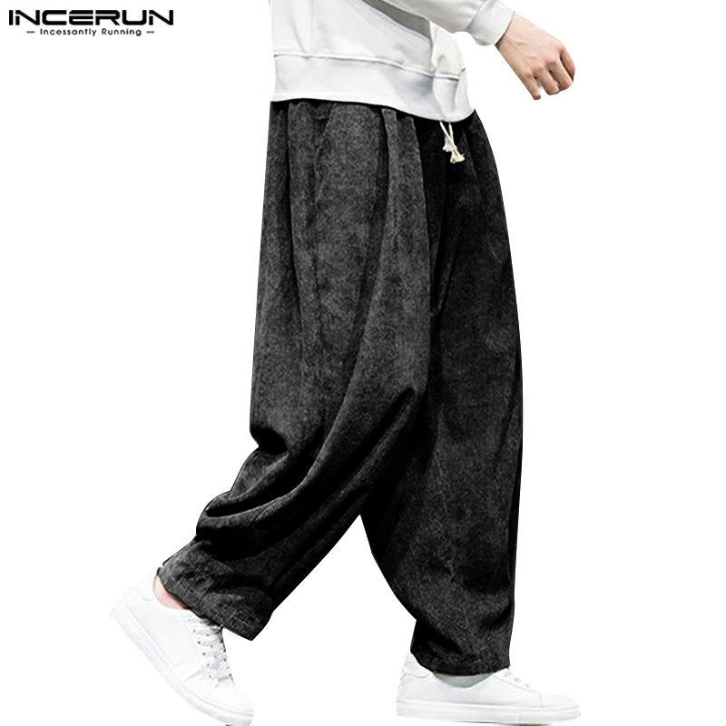 INCERUN Men's Retro Velvet Lantern Pants | Shopee Philippines