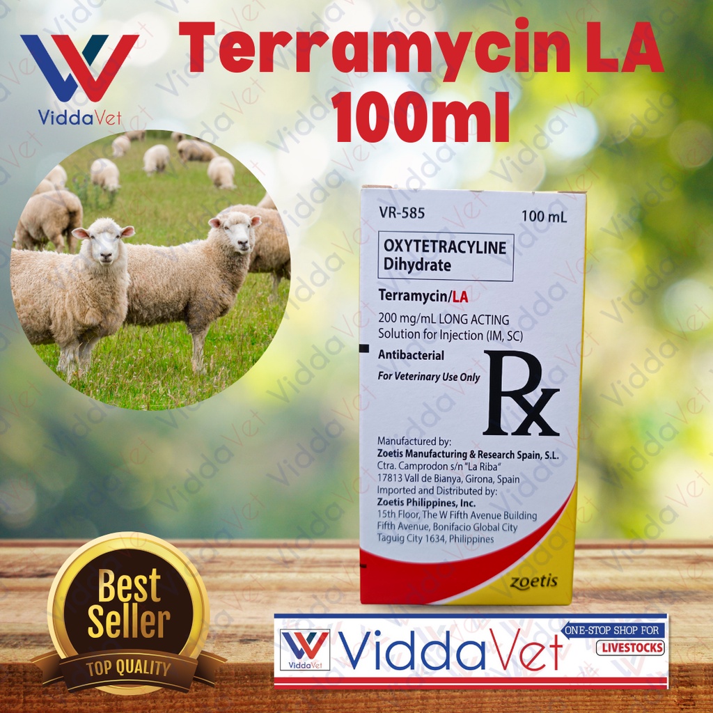 Terramycin La 100ml for animals from zoetis oxytetracycline terramycin ...