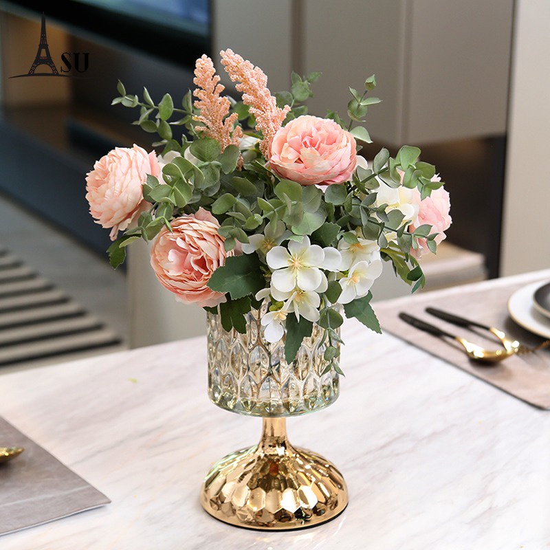 Nordic Light Luxury Glass Vase Entrance Desktop Vase Decorative for ...