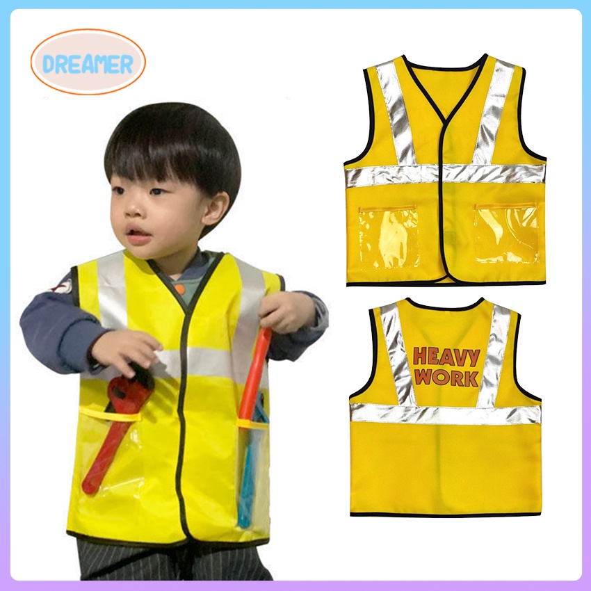 Cosplay Costume For Kids Construction Worker Costume Kid Maintenance ...