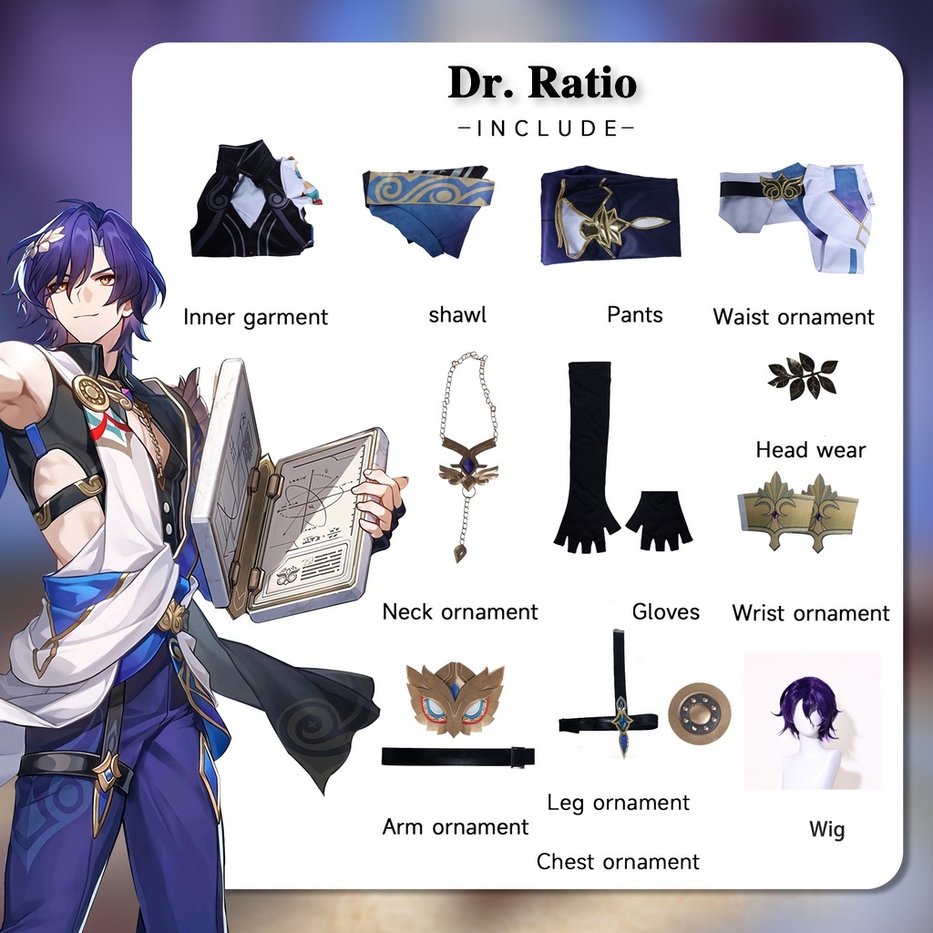 [Ready Stock] Honkai Star Rail cosplay clothing Dr. Ratio cosplay ...