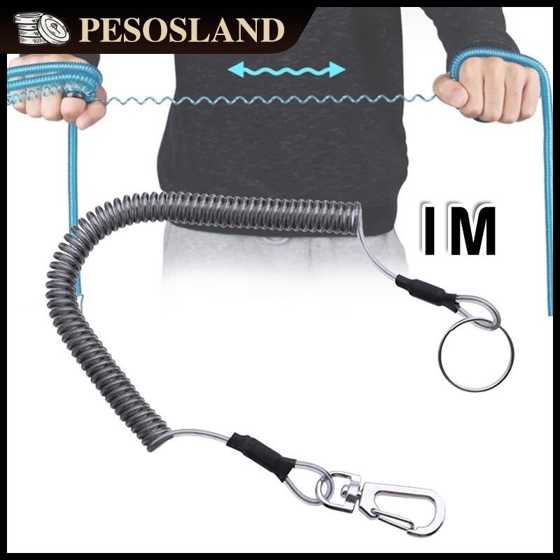 Elastic Coil Stretch Tether Elastic Rope Wire spring Rope For Wallet ...