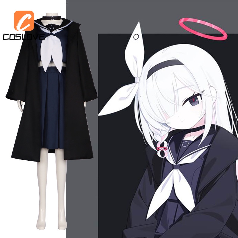 Anime Game Blue Archive Black Arona Cosplay Full Set Costume Deep Color ...