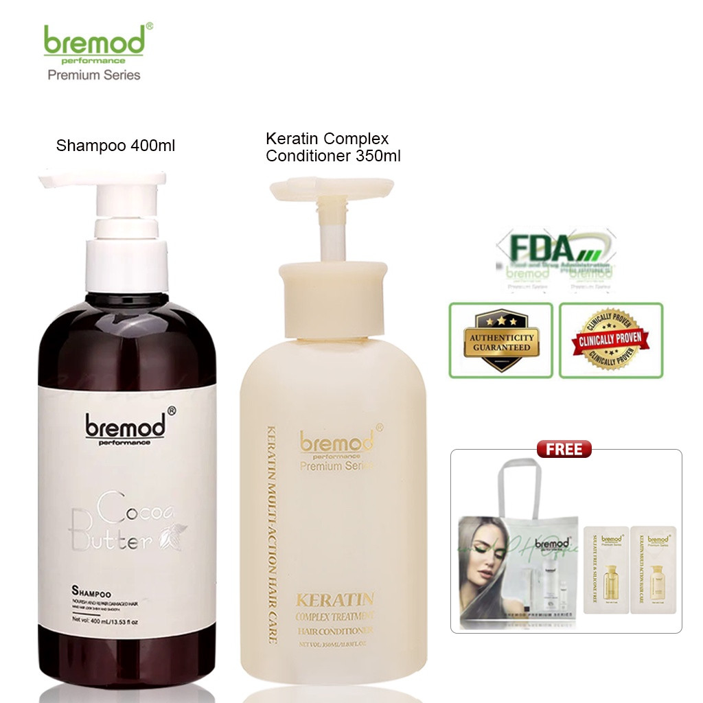 Bremod PREMIUM Series Shampoo Conditioner Rich in Keratin Complex ...