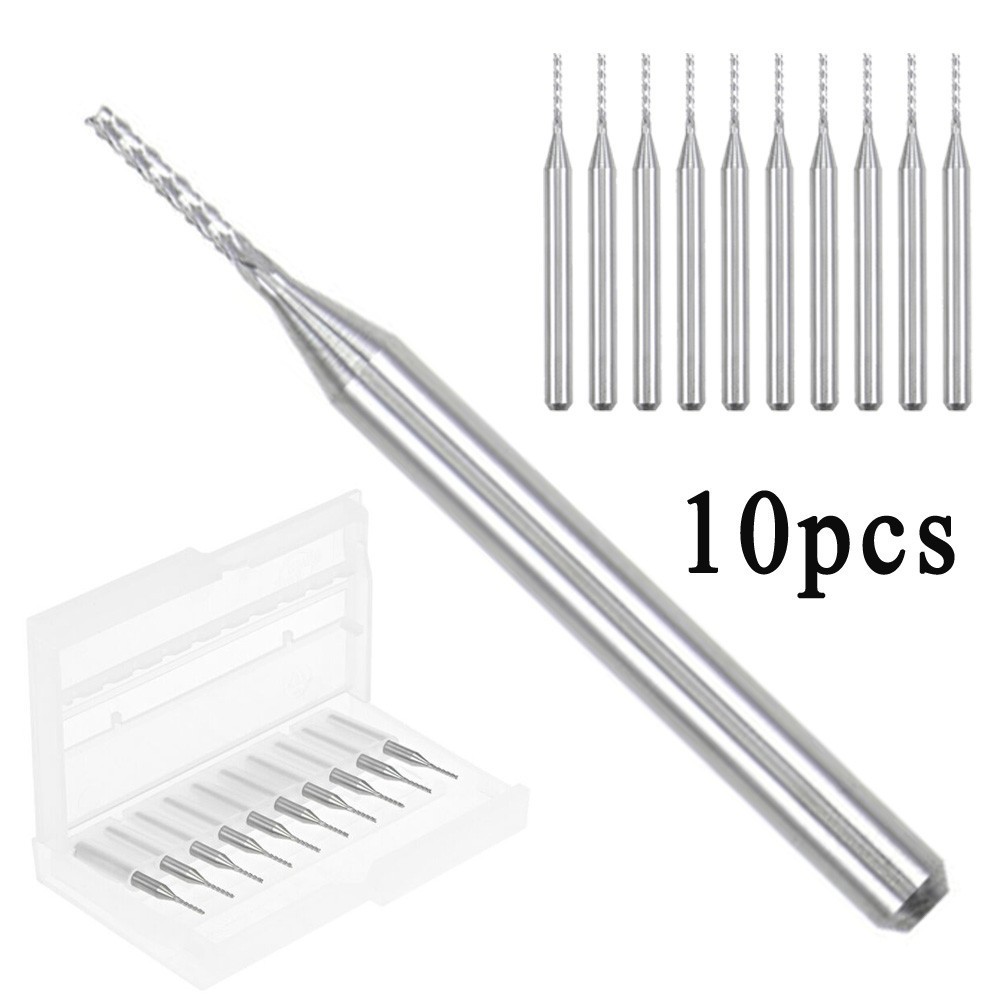 【SWTDRM】End Mill 1mm Bit For PCB Machine Milling Metalworking Equipment ...