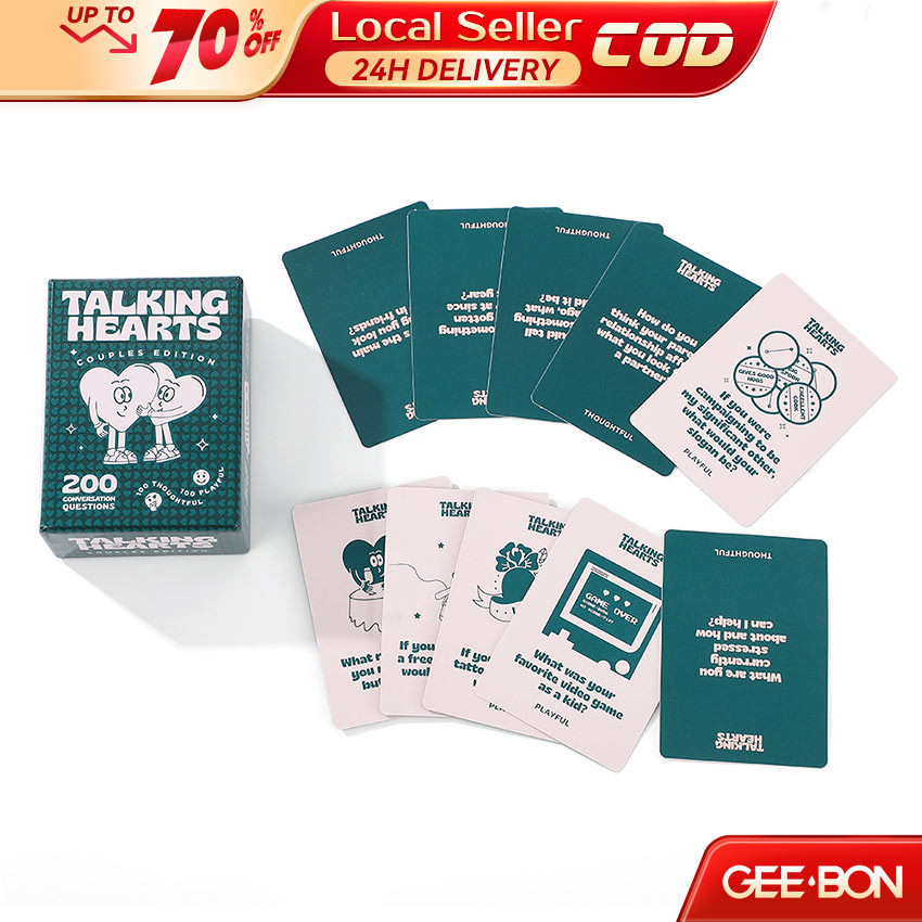 GEEBON Talking Hearts Conversation Cards - Couple Card Game for Date Nights & Travel Adventures ...