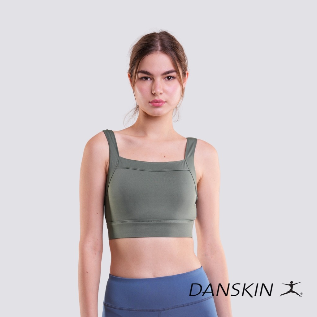 Danskin Power Moves Balsam Green Sports Bra with Removable Pads ...